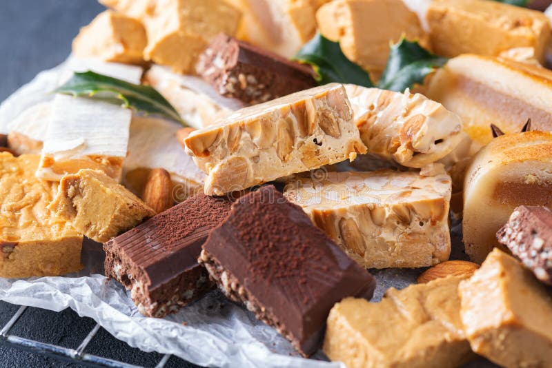 Typical Spanish Christmas Sweets, Shortbread Mantecados, Polvorones ...