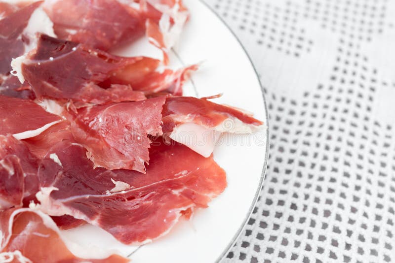 Typical Spanish ham stock image. Image of cuisine, delicious - 68755013