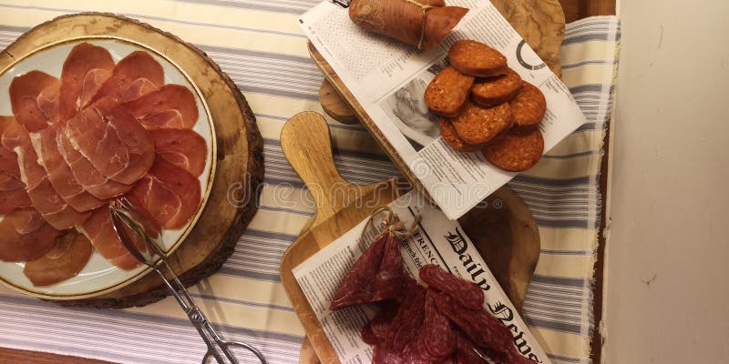 Typical Spanish Sausages Prepared To Eat Stock Image - Image of typical ...