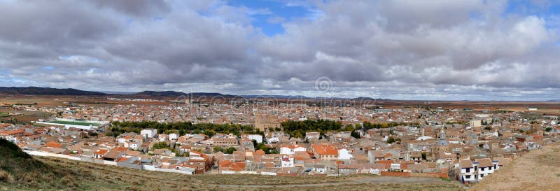 Typical Spanish Town in Plains of Central Spain Stock Image - Image of ...
