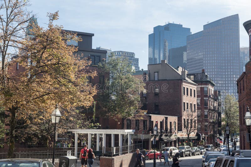 Typical Street Boston Massachusetts Editorial Photography - Image of ...