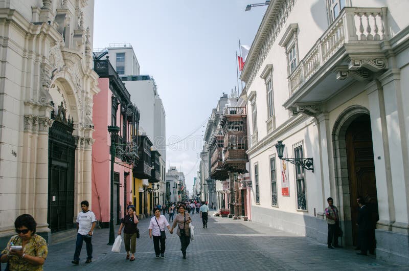 Street in Lima stock photo. Image of density, hill, leadership - 4130626