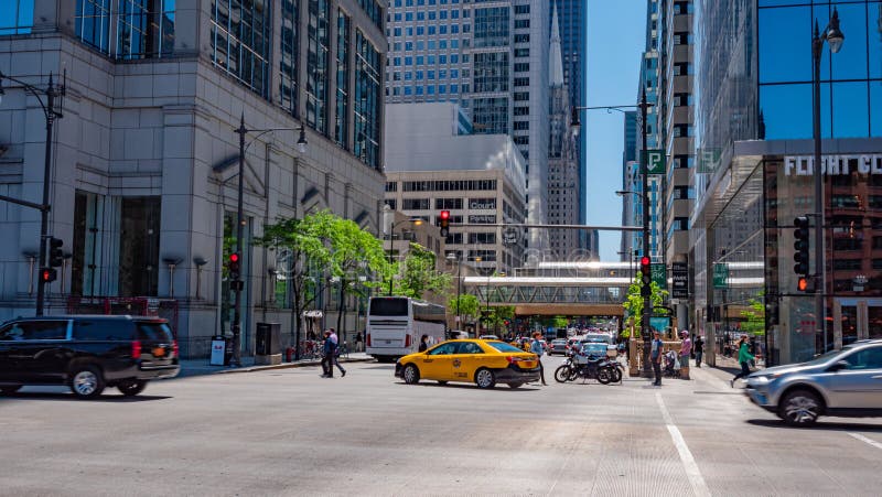 Typical Street View in Chicago - CHICAGO, USA - JUNE 11, 2019 Editorial ...