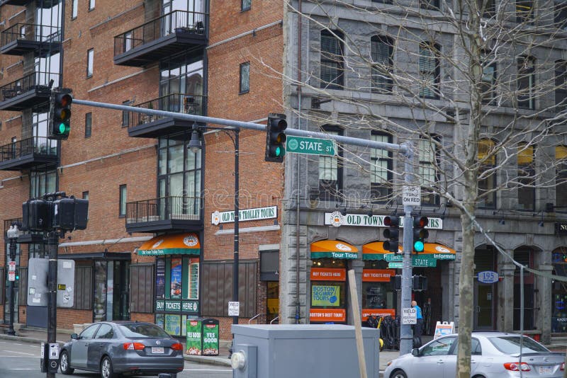 Typical Street View in North Boston - BOSTON , MASSACHUSETTS - APRIL 3 ...