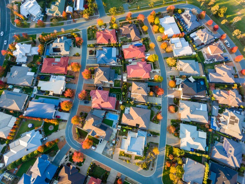 Typical Suburb in Australia Stock Image - Image of town, housing: 92523217