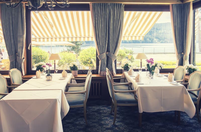 Typical summer restaurant stock image. Image of elegant - 58710219