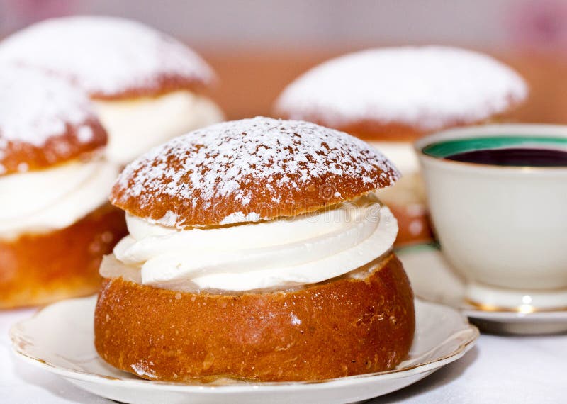 Typical swedish semla stock photo. Image of appetizer - 23093928