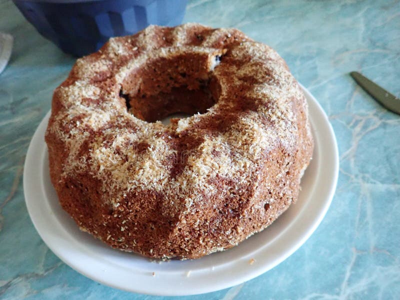 Typical Sweet Baked Babovka Round Cake Stock Photo - Image of kugelhopf ...