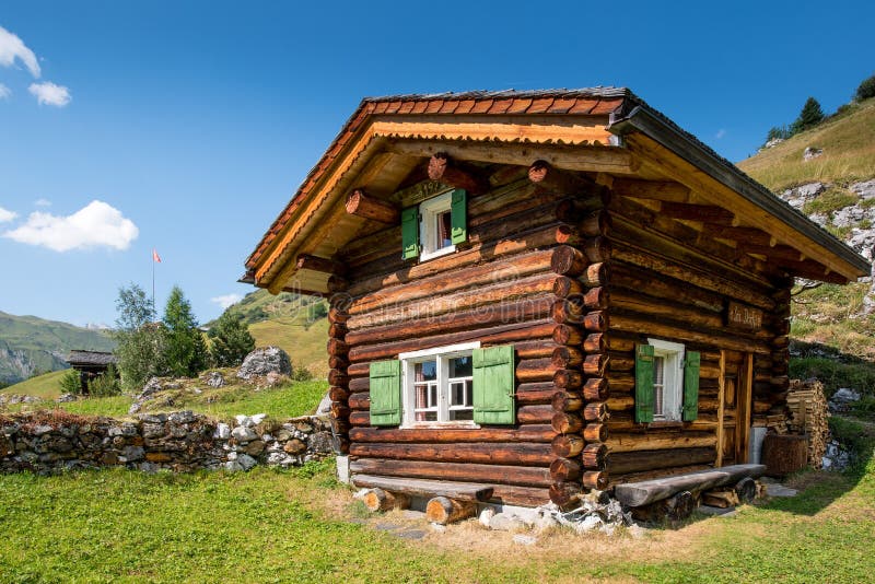 Typical Swiss Chalet stock photo. Image of forest, alpine - 60510586