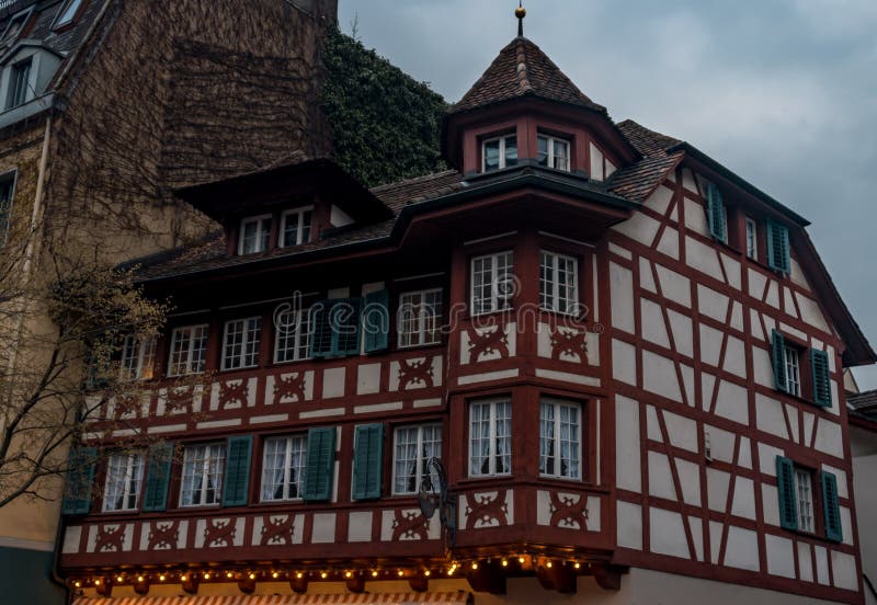 Typical Swiss house stock photo. Image of traditional - 156828022