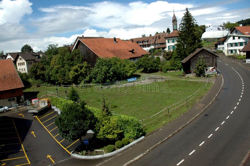 Typical swiss view stock image. Image of zurigo, curve - 1347605