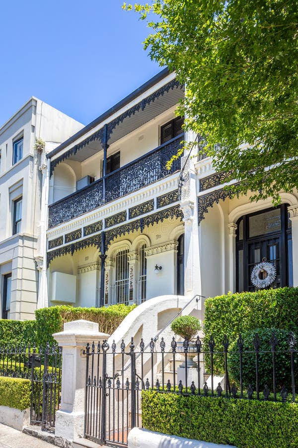 Terrace House Paddington Sydney Stock Photo - Image of bright, south ...