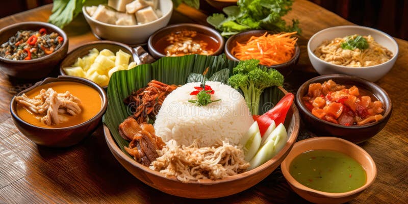 Typical Thai Food. Traditional Dishes. Stock Illustration ...
