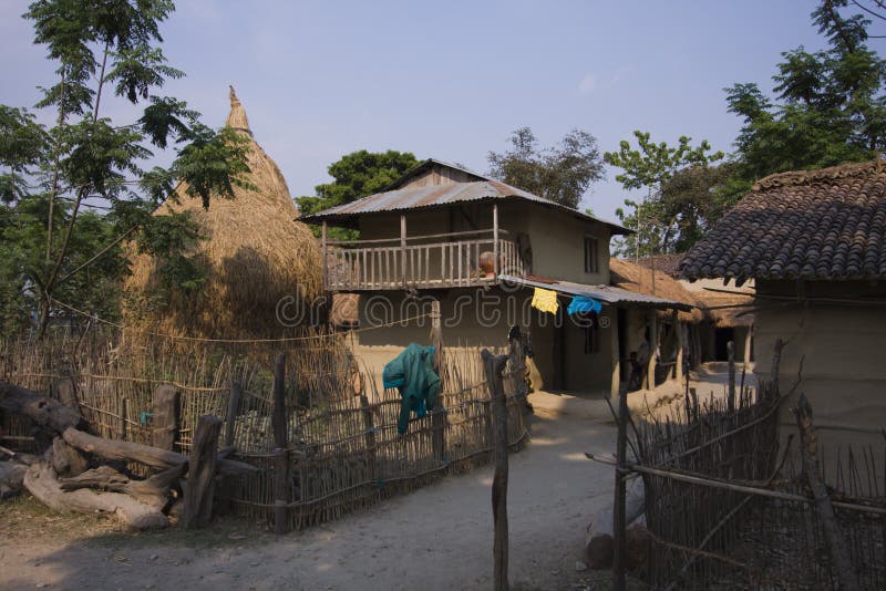 Typical Tharu House in Terai, Nepal Stock Image - Image of third ...