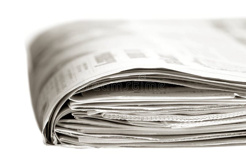 Typical Thick Sunday Edition American Newspaper Stock Image - Image of ...