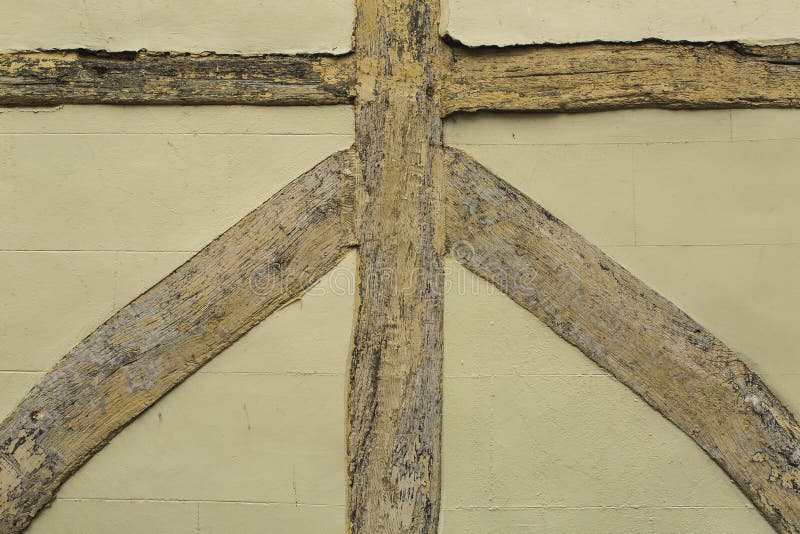 Typical Timber Framing, Old Exterior of the Wooden Building in Stock ...