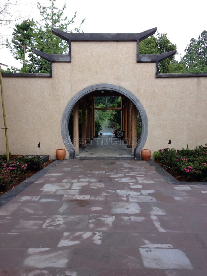 Typical Traditional Architecture for Hot Spring Pool Stock Image ...
