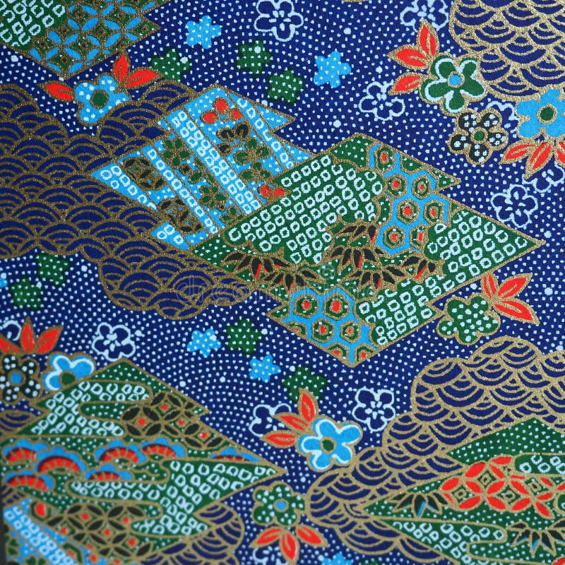 Traditional Japanese Patterns Representing Festivity Stock Illustration ...