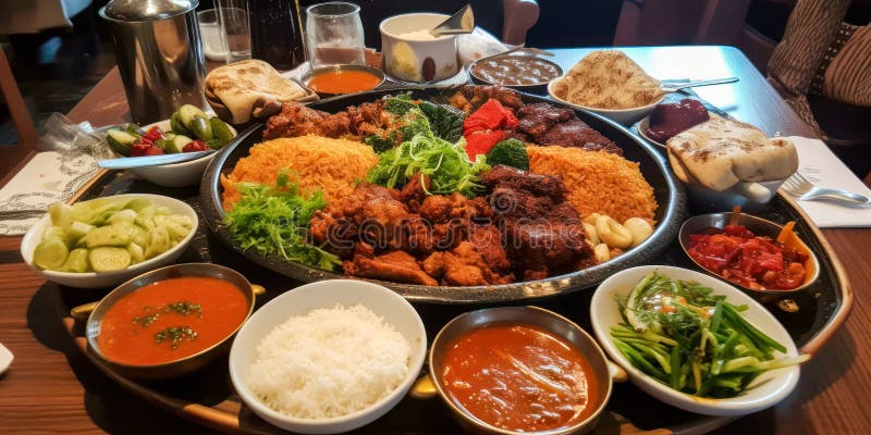 Typical Turkish Food. Pilav or Cooked Rice. Stock Illustration ...