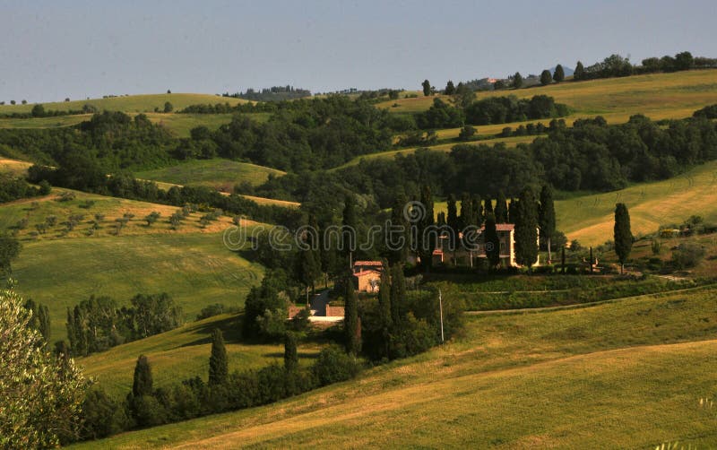 Landscape of Rural Tuscany, Italy Stock Image - Image of classical ...