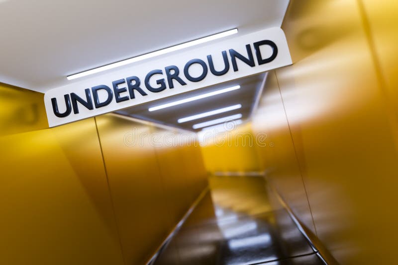 A Typical Underground Corridor Background Stock Illustration ...