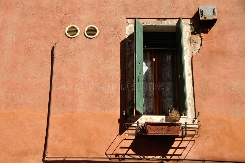 Typical Italian Window Open Wooden Shutter Stock Photos - Free ...