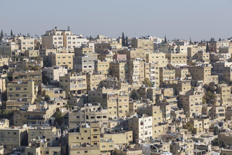 Typical View of the City of Amman, Jordan White City Stock Image ...