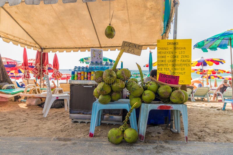 Coconut Stall Composition Background Stock Image - Image of green ...