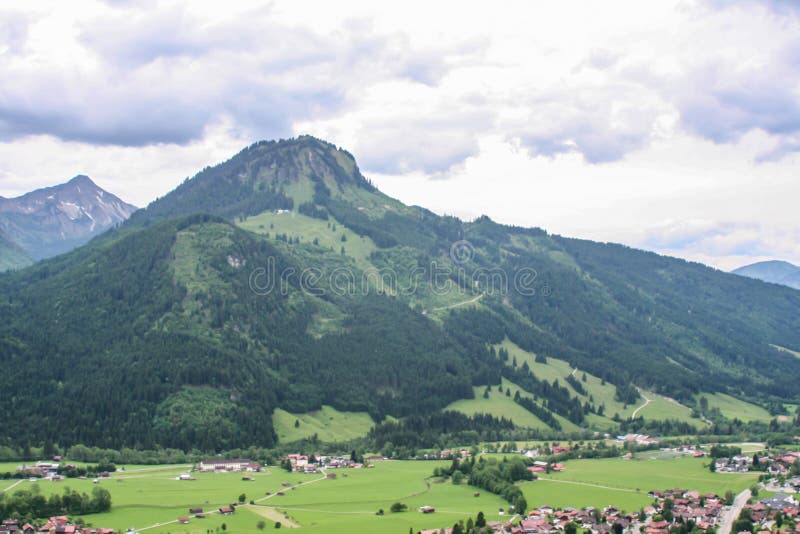 Typical View Over the Alps of Germany Stock Photo - Image of cloud ...