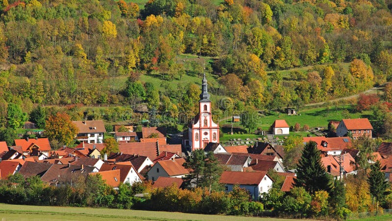 Typical Village,Rhoen,Germany Stock Image - Image of destinations ...