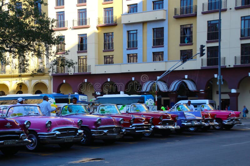 Typical Vintage Car in Havana, Cuba Editorial Stock Photo - Image of ...