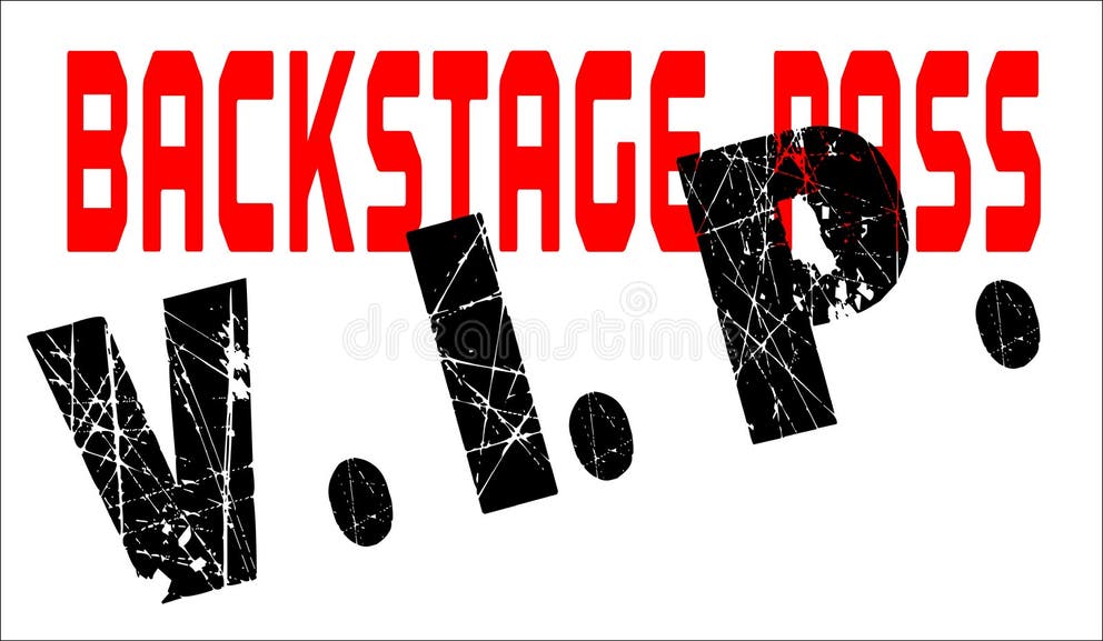 VIP BackStage Pass Over a White Background Stock Vector - Illustration ...