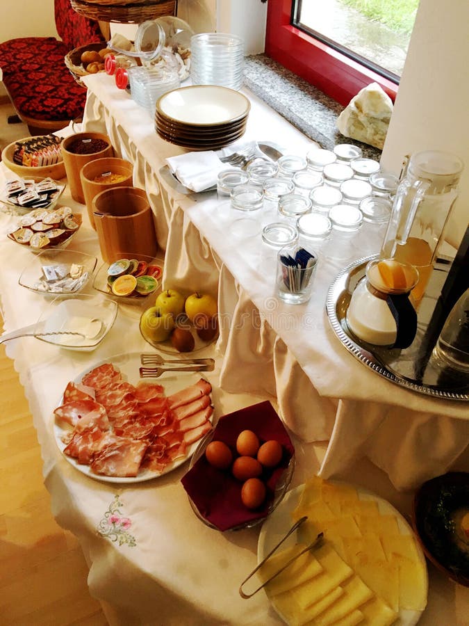 A Typical Western Breakfast Buffet Shelf Stock Photo - Image of health ...