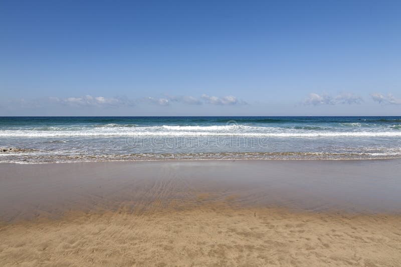 Typical Wild Beach in Tangier Stock Image - Image of blue, sunny: 110085517