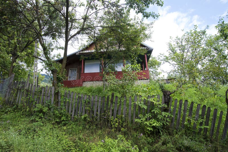 Typical Wood Rural House in Romania Editorial Stock Image - Image of ...