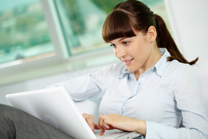 Typing stock photo. Image of businessperson, charming - 22407408