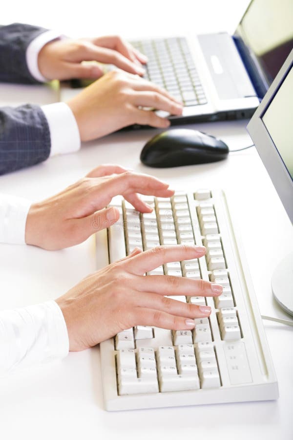 Typing a letter stock image. Image of fingers, innovation - 7239561