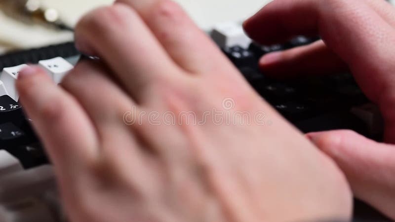 Typing on a Mechanical Keyboard Stock Footage - Video of laptop ...