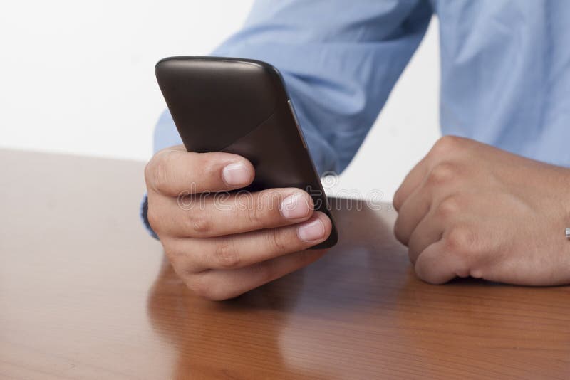 Typing on cell phone stock photo. Image of cell, male - 33452904