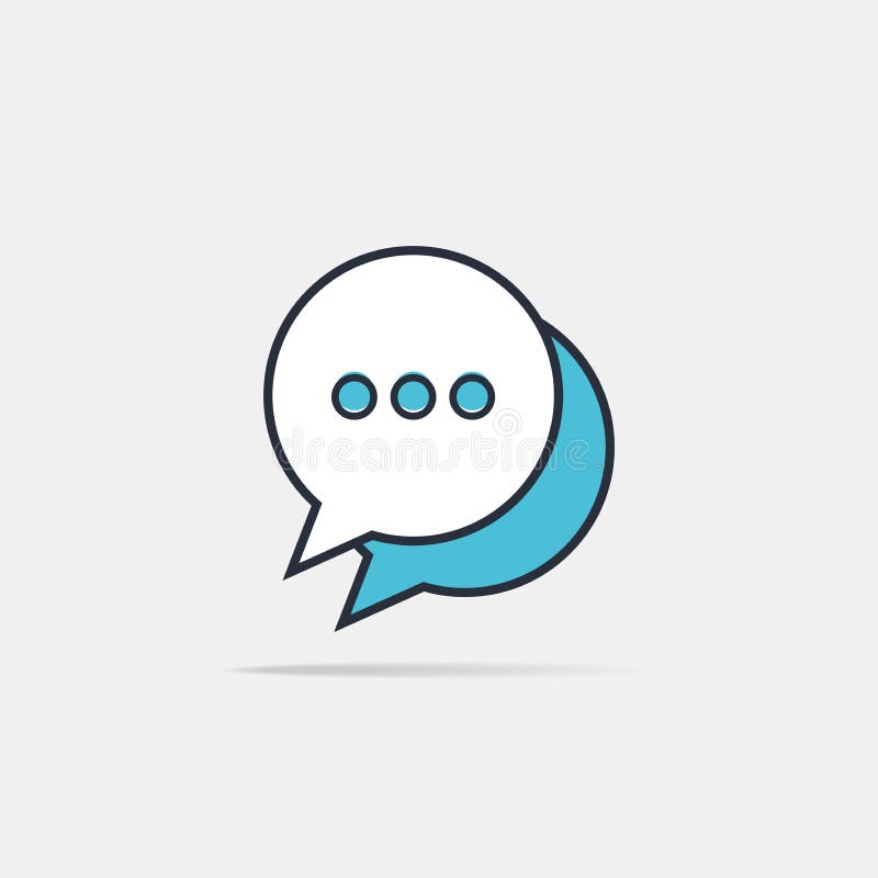 Typing in a Chat Bubble Icon, Comment Sign Symbol Stock Vector ...