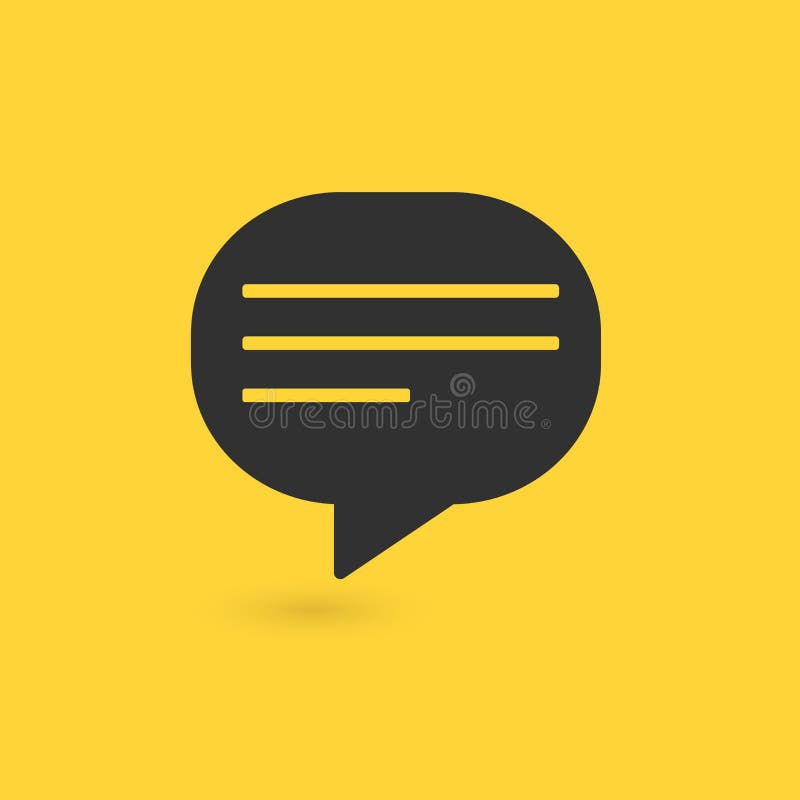 Typing in a Chat Bubble Icon Illustration Isolated Vector, Comment Sign ...