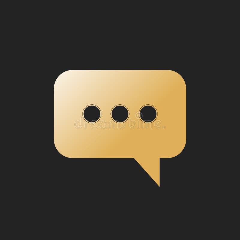 Typing in a Chat Speech Bubble Icon, Comment Sign Symbol with Three ...