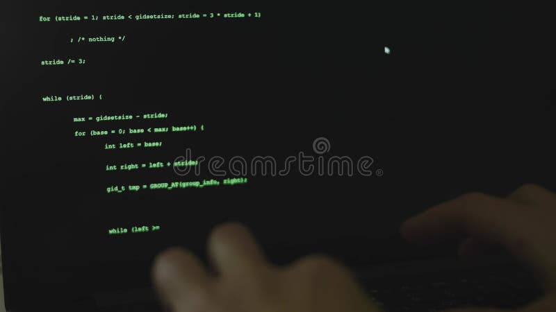 Typing Code on Keyboard Late Night Working and Bypassing Cyber Security ...
