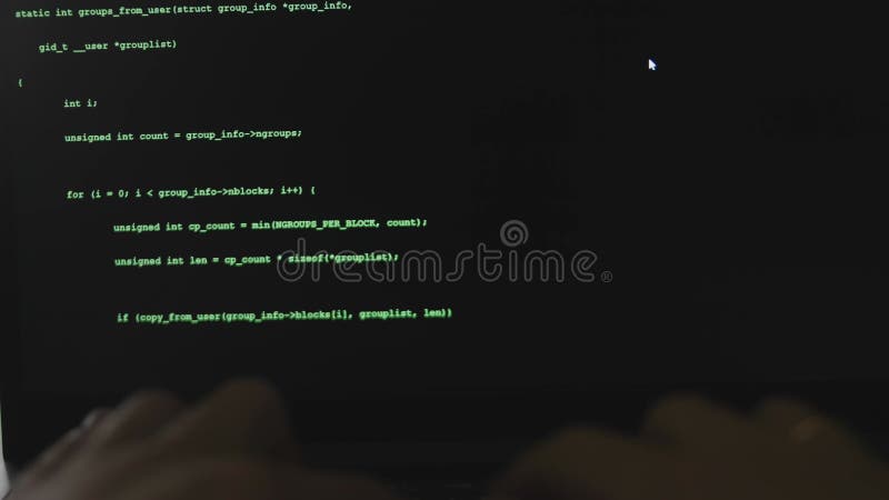 Typing Code On Keyboard Late Night Working And Bypassing Cyber Security Hacker Stealing