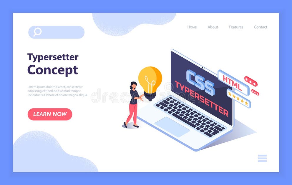 Typing and Coding Concept Illustration. Vector Illustration Stock Vector - Illustration of ...