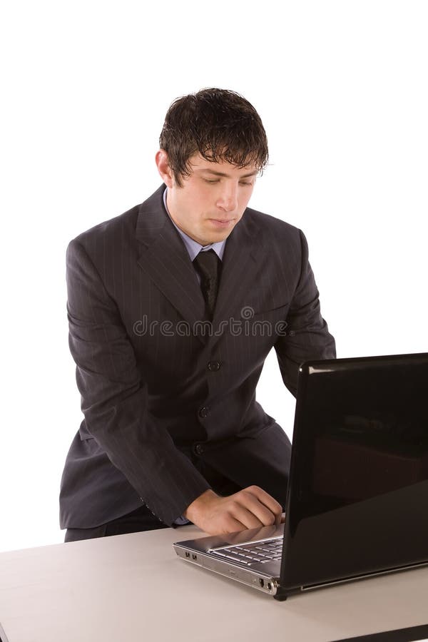 Typing computer stock photo. Image of isolated, happy - 12721156