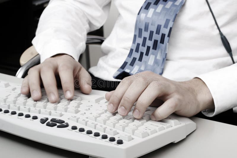 Typing on Computer Keyboard Stock Photo - Image of fast, business: 9621276
