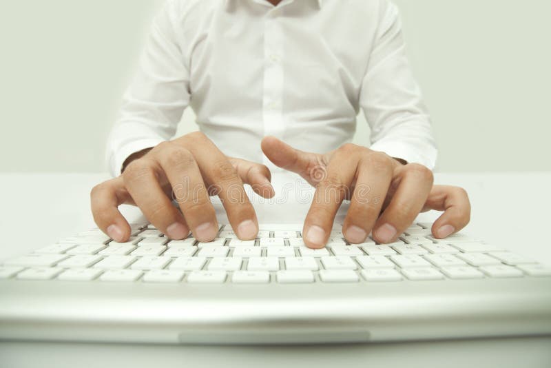Typing on the Computer Keyboard Stock Image - Image of keyboard ...