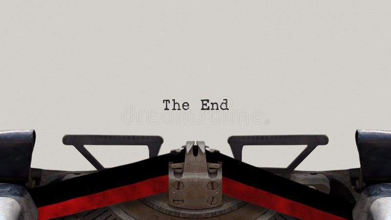 `the End` Text Written by Vintage Typewriter Stock Image - Image of ...
