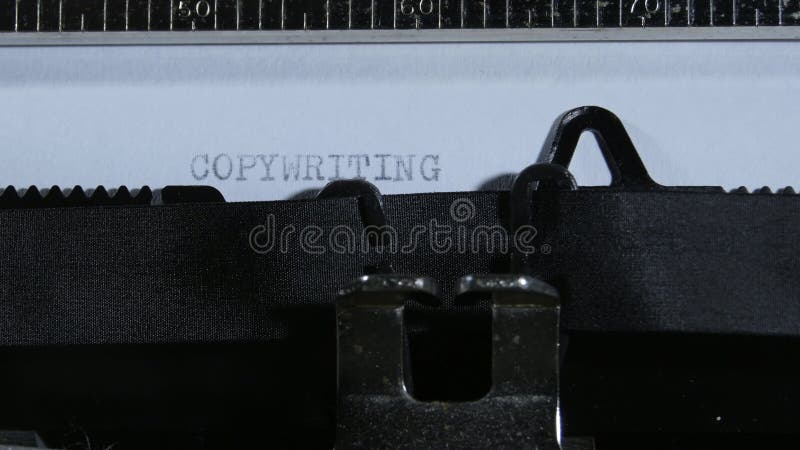 Typing COPYWRITING with an Old Manual Typewriter Stock Video - Video of ...